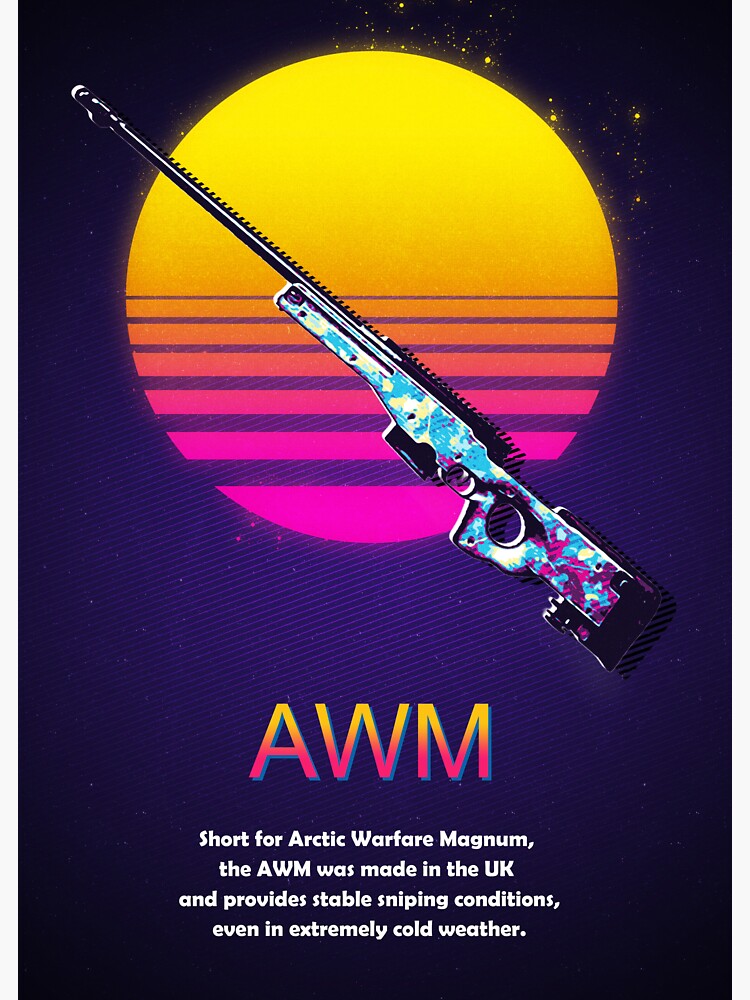 "AWM Weapon" Sticker for Sale by Xezyy | Redbubble