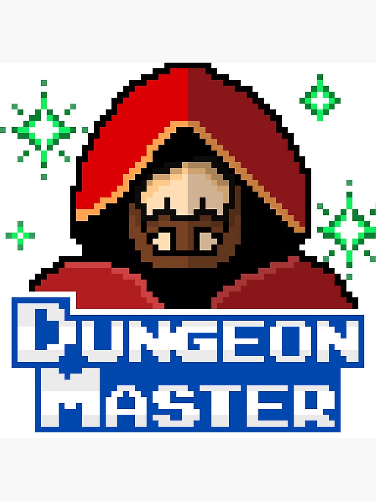 Lámina fotográfica «Encapuchado Dungeon Master 8-Bit Pixel Icon Logo ...