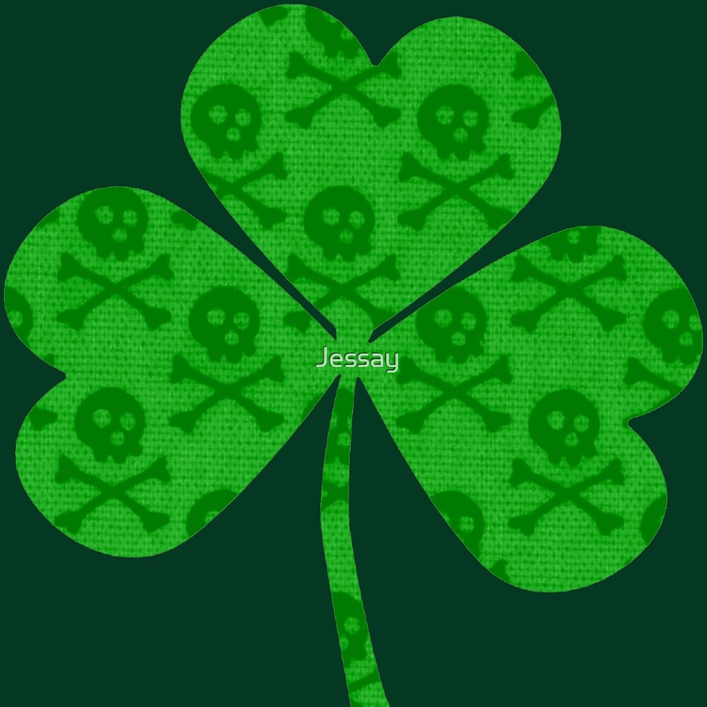 "Skull & Crossbones Shamrock" by Jessay | Redbubble