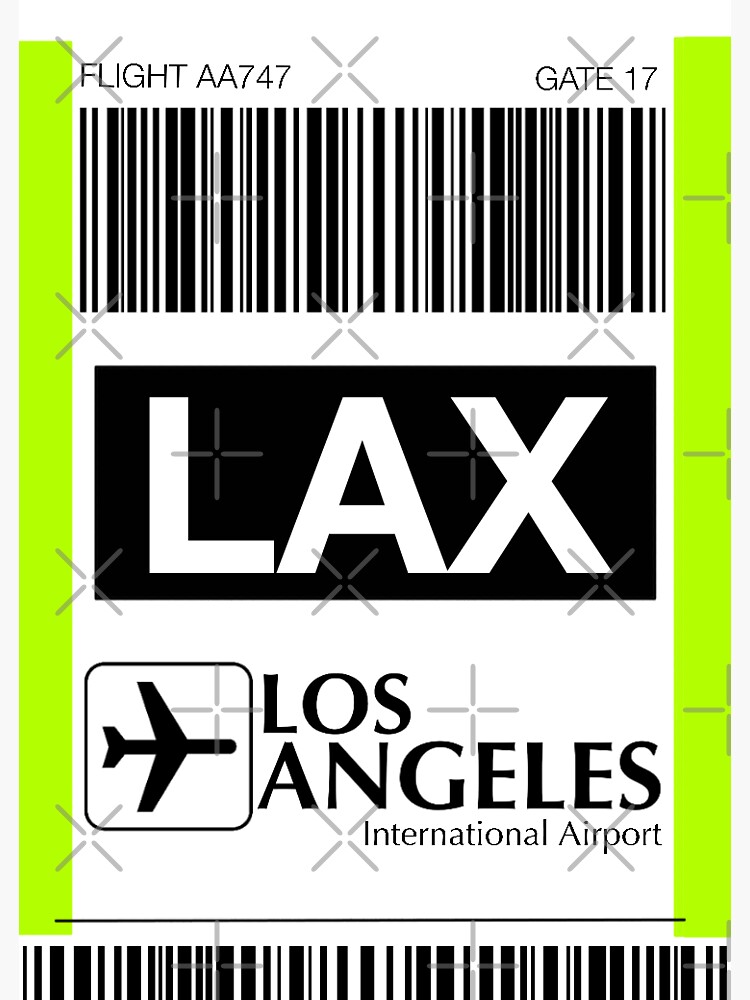 "Los Angeles (LAX) Travel Tag " Sticker for Sale by LeddsoDello | Redbubble