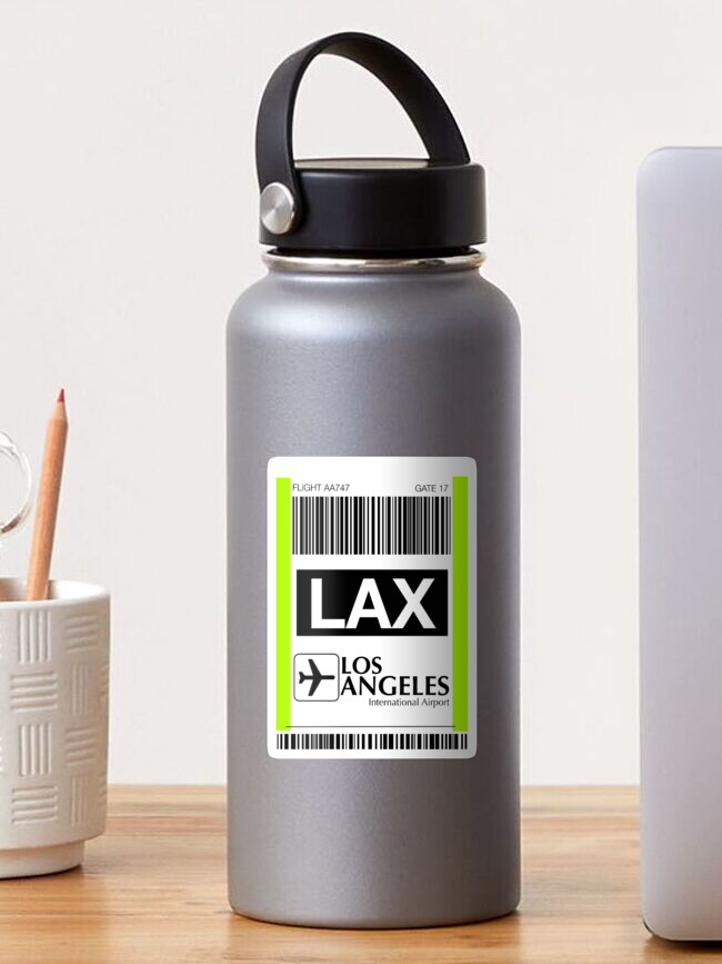 "Los Angeles (LAX) Travel Tag " Sticker for Sale by LeddsoDello | Redbubble