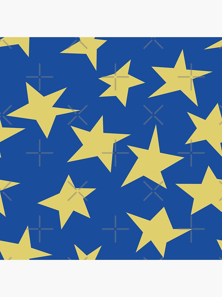 "Wizard Star Pattern Blue Background" Sticker for Sale by Yumikit ...