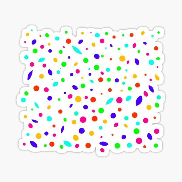 "Colorful Rainbow Party Sprinkles" Sticker for Sale by ColourTrips ...