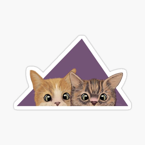 "Peaking Kitties" Sticker for Sale by Lauraluleach | Redbubble