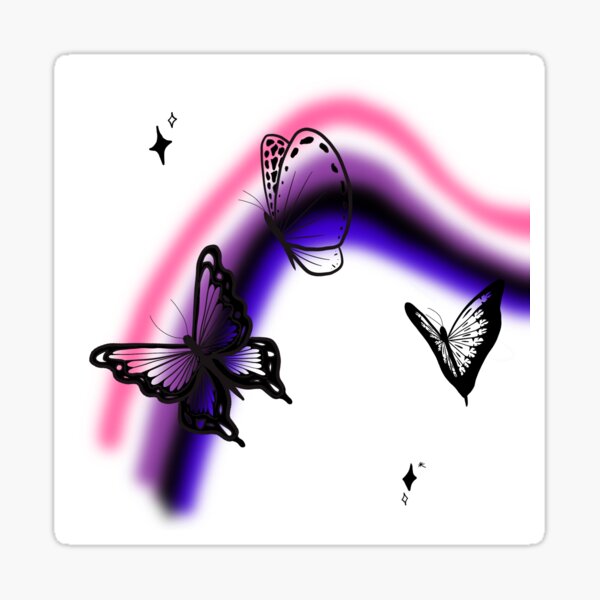"Butterflies with Genderfluid Pride Flag" Sticker for Sale by spillingthemilk | Redbubble
