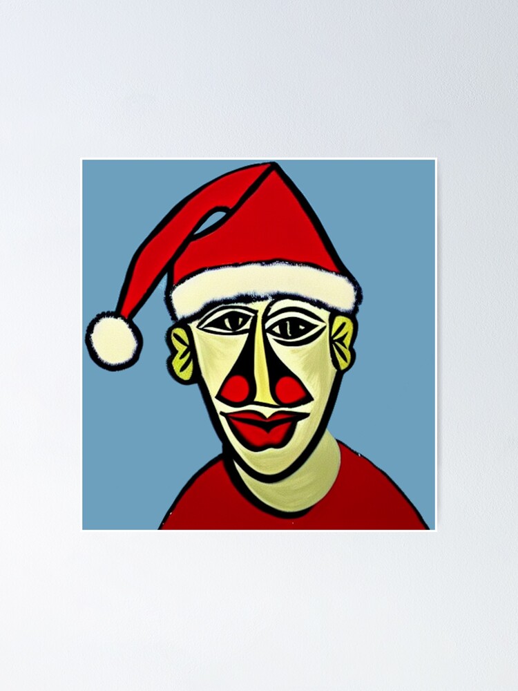 "Santa Through Picasso's Eyes" Poster for Sale by dbonz | Redbubble