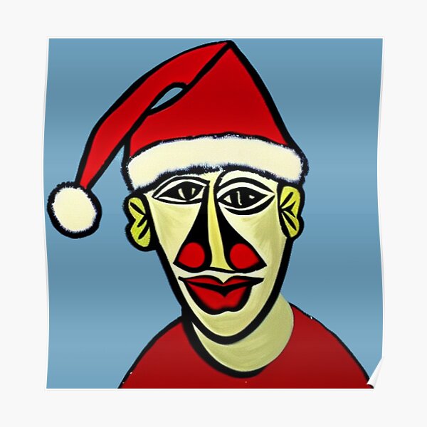 "Santa Through Picasso's Eyes" Poster for Sale by dbonz | Redbubble