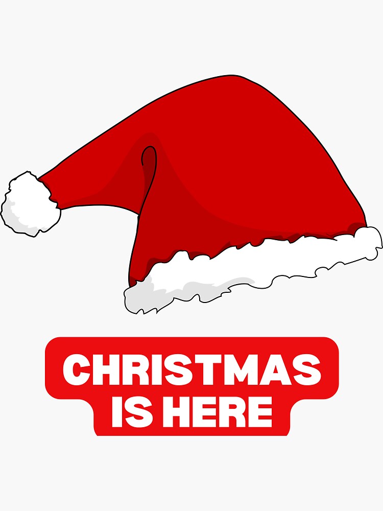 "White Christmas Is Here" Sticker for Sale by nomanmahmood | Redbubble