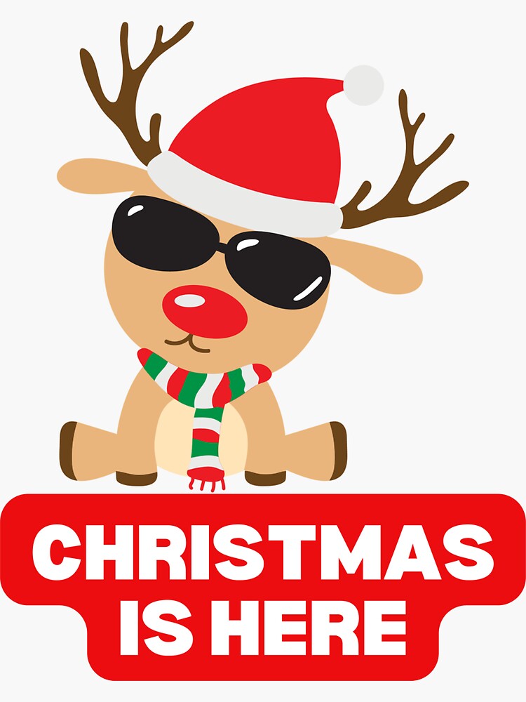 "White Christmas Is Here" Sticker for Sale by nomanmahmood | Redbubble
