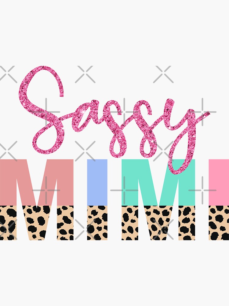 "Sassy Mimi Pink Glitter Leopard Print" Sticker for Sale by Stickersaurus1 | Redbubble