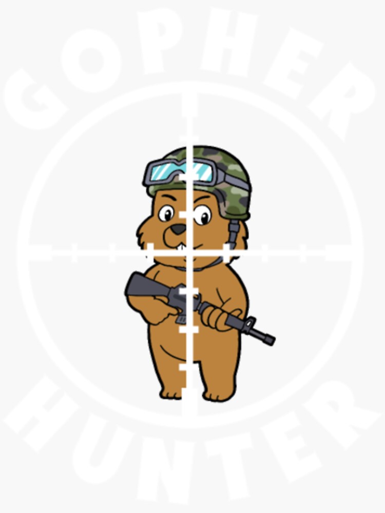 "Gopher Hunter Funny Landscaping Gift" Sticker for Sale by EudoraTa ...