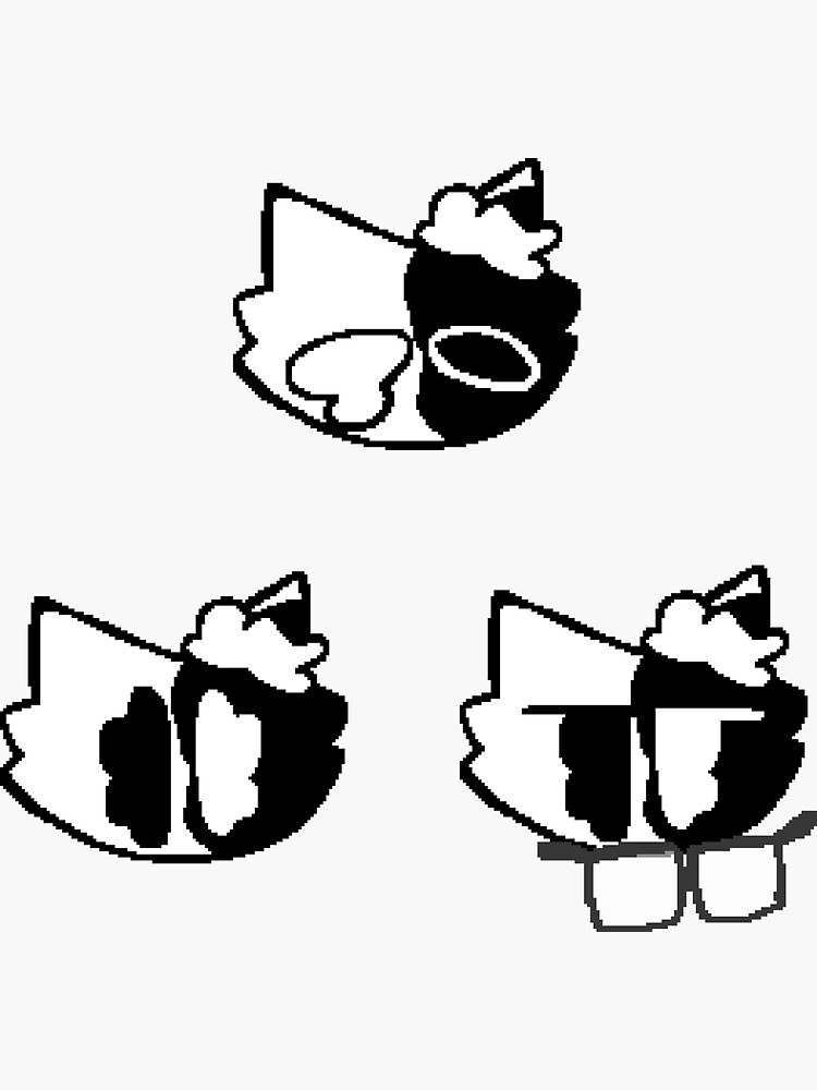 "Skylar The Cat Official Monochrome Emotion Pack " Sticker for Sale by ...