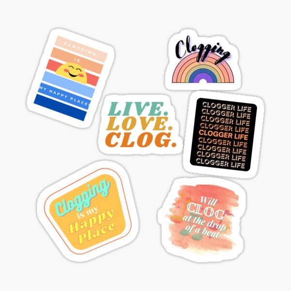 "Colorful clogger sticker pack" Sticker for Sale by SherylThomas223 ...