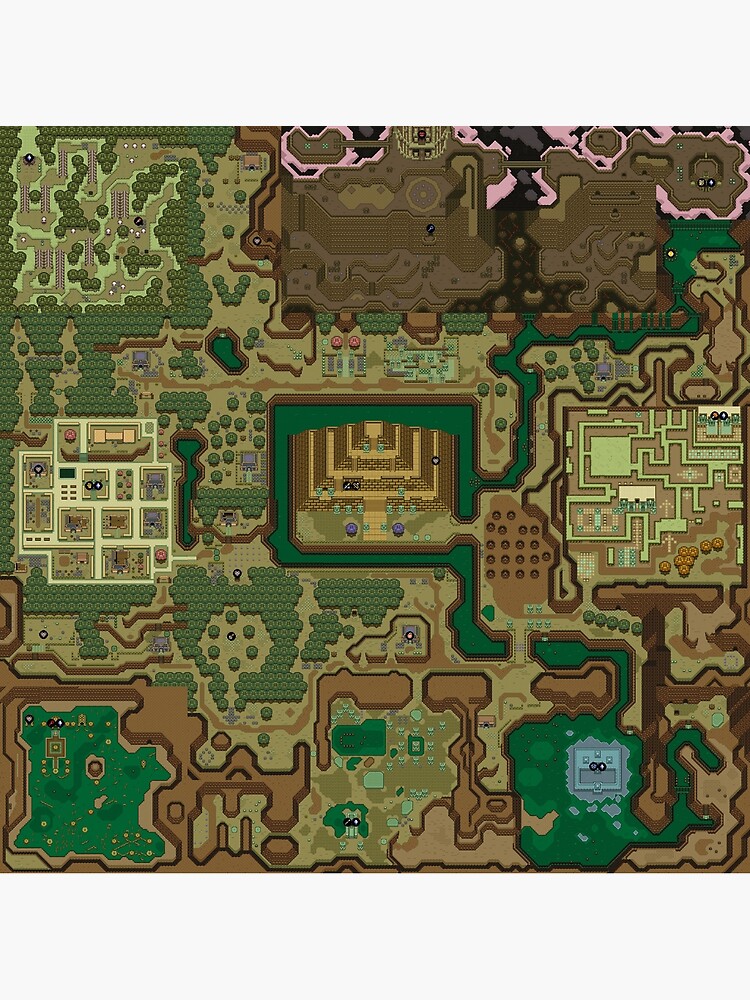 "LttP: Dark World Map" Photographic Print by reikaitantei1 | Redbubble