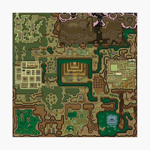 "LttP: Dark World Map" Photographic Print by reikaitantei1 | Redbubble