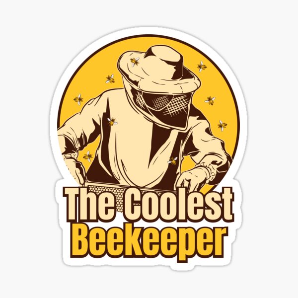 "Bee Farmer The Coolest Beekeeper" Sticker for Sale by QQDesings ...
