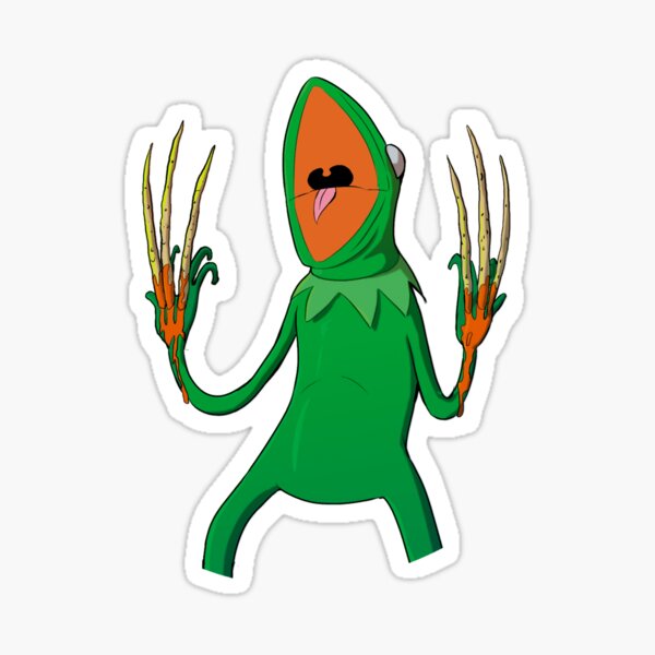 "Kermit the Horror Frog" Sticker for Sale by IdleStatus | Redbubble