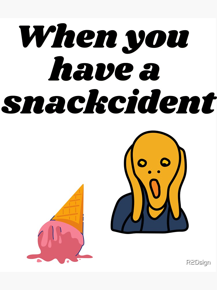 "the scream snackcident" Sticker for Sale by R2Dsign | Redbubble