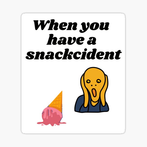 "the scream snackcident" Sticker for Sale by R2Dsign | Redbubble