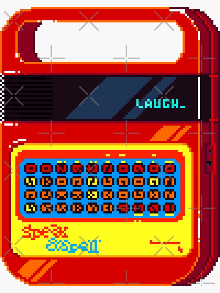 "Speak and Spell Pixel art" Sticker for Sale by djspacegr | Redbubble