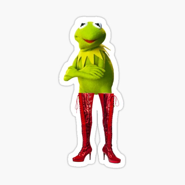 "Kermit Boots" Sticker for Sale by broadwayraccoon | Redbubble