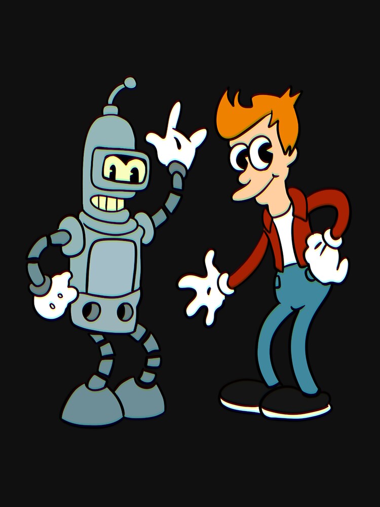 "BENDER AND FRY" T-shirt for Sale by etemajnekij | Redbubble | futurama ...