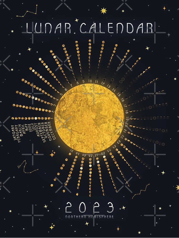 2023 Lunar Calendar - Northern Hemisphere Premium Matte Vertical Poster ...