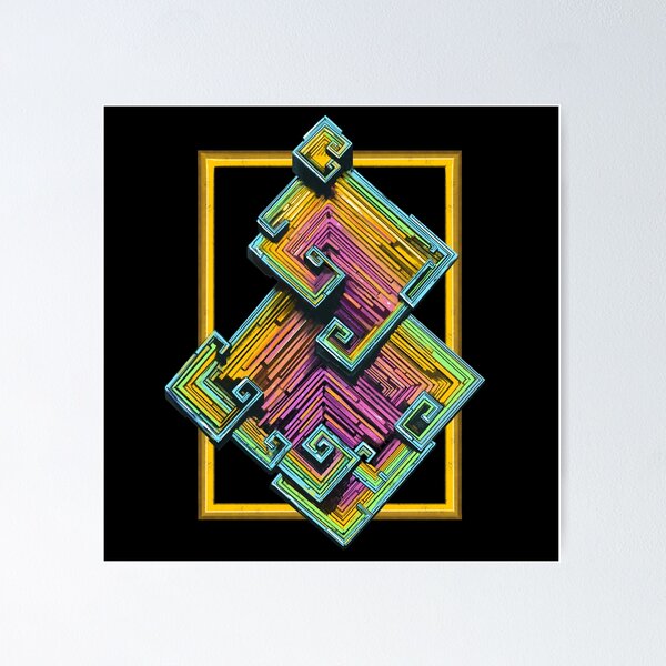 "Rainbow Bismuth Crystal" Poster for Sale by LeahBeeaFoFeea | Redbubble