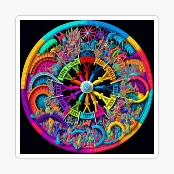 "Wheel Of Fortune" Sticker for Sale by AffirmDSG | Redbubble
