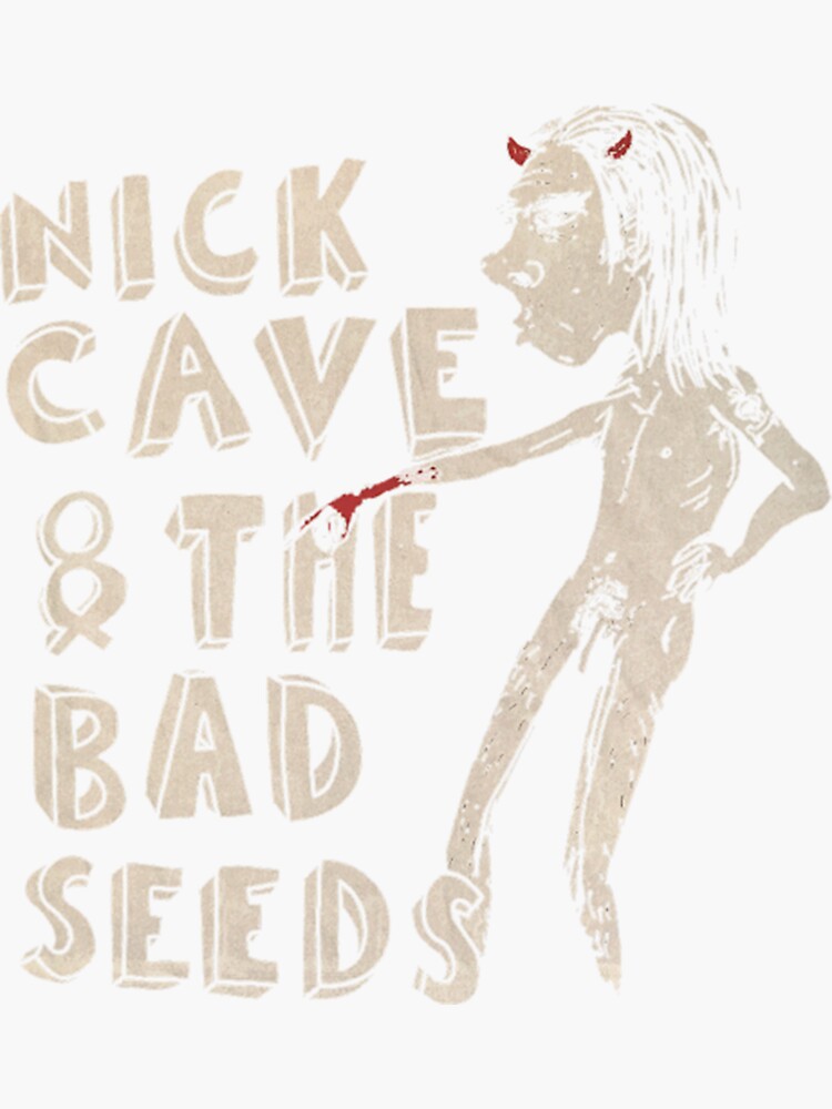 "Nick Cave and the Bad" Sticker for Sale by rurymo | Redbubble