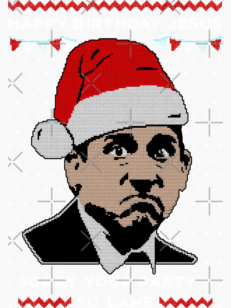 "Michael Scott Christmas Jumper Sweater Funny Happy Birthday Jesus US ...