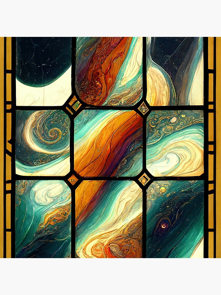 "Space Stained Glass 7 Abstract AI Generated Art" Poster for Sale by ...