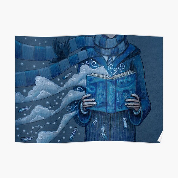 "Books magic blue" Poster for Sale by illustore | Redbubble