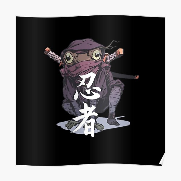 "Anime Style Frog Ninja " Poster for Sale by Kanjiworldwide | Redbubble