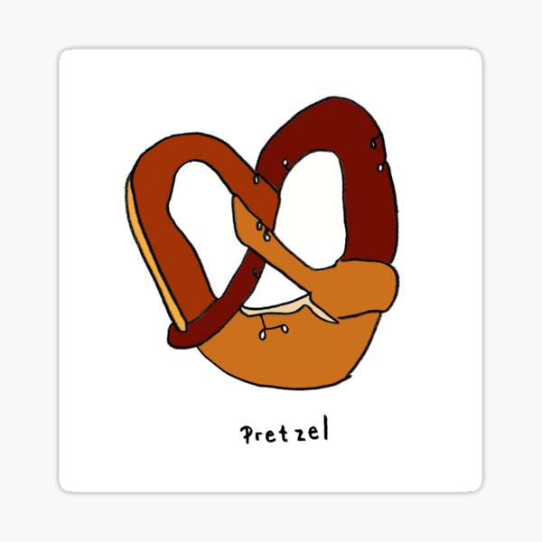 "Pretzel" Sticker for Sale by Sallyfirino | Redbubble