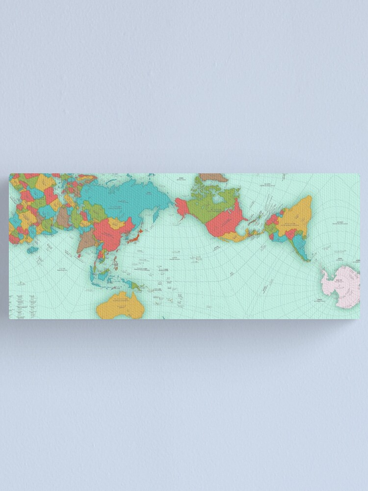 "Authagraph World Map" Canvas Print for Sale by GiftsUniverse | Redbubble