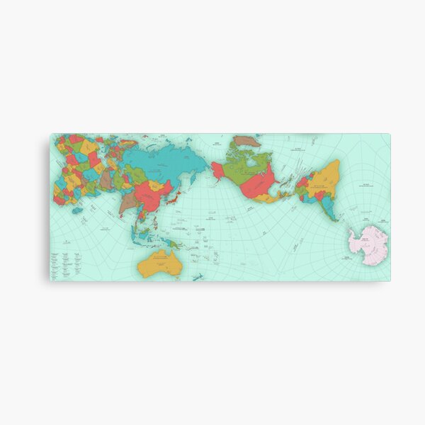 "Authagraph World Map" Canvas Print for Sale by GiftsUniverse | Redbubble
