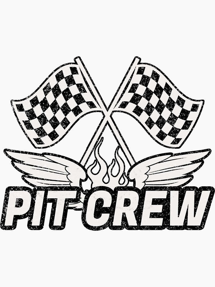 "Pit Crew - Race Day | Vintage Racing" Sticker for Sale by jlaw75 ...