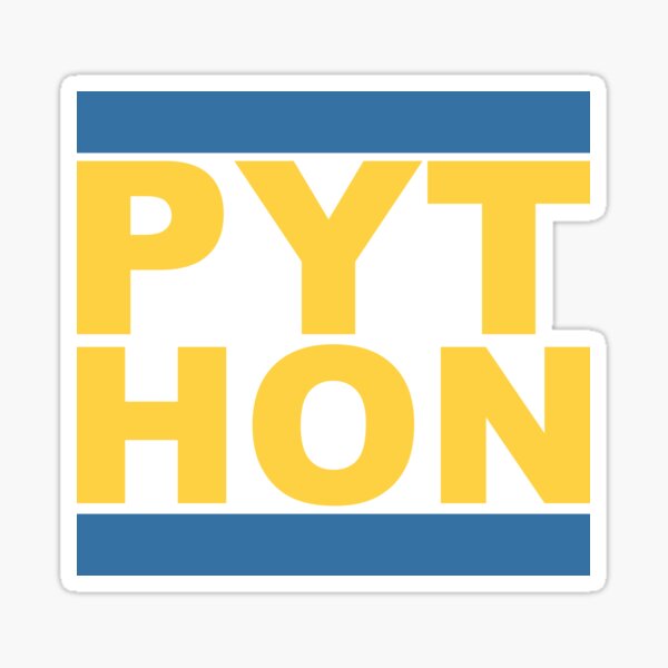 Pyt Hon Cool Blue And Yellow Design For Python Programmers Sticker By Geeksta Redbubble 5005