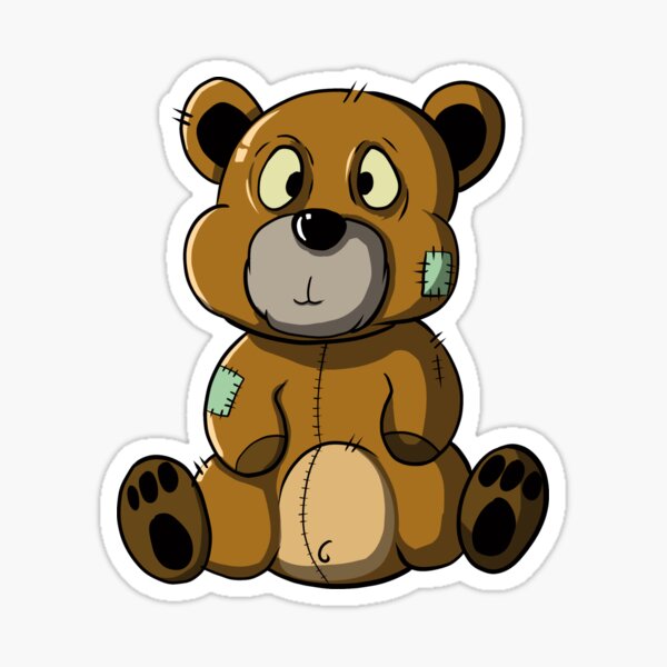"Teddy bear has seen some s***" Sticker for Sale by WoodwayIdeas ...