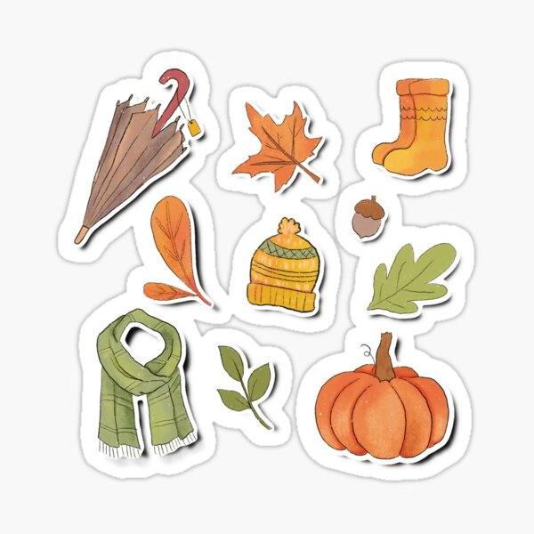 "Colorful Autumn Stranger Things " Sticker for Sale by Goldenyildiz ...