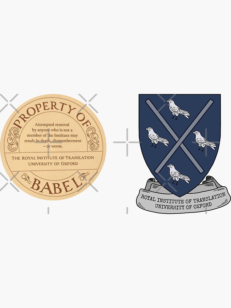 "Babel by R F Kuang Sticker Pack" Sticker for Sale by sketch-of-crows ...