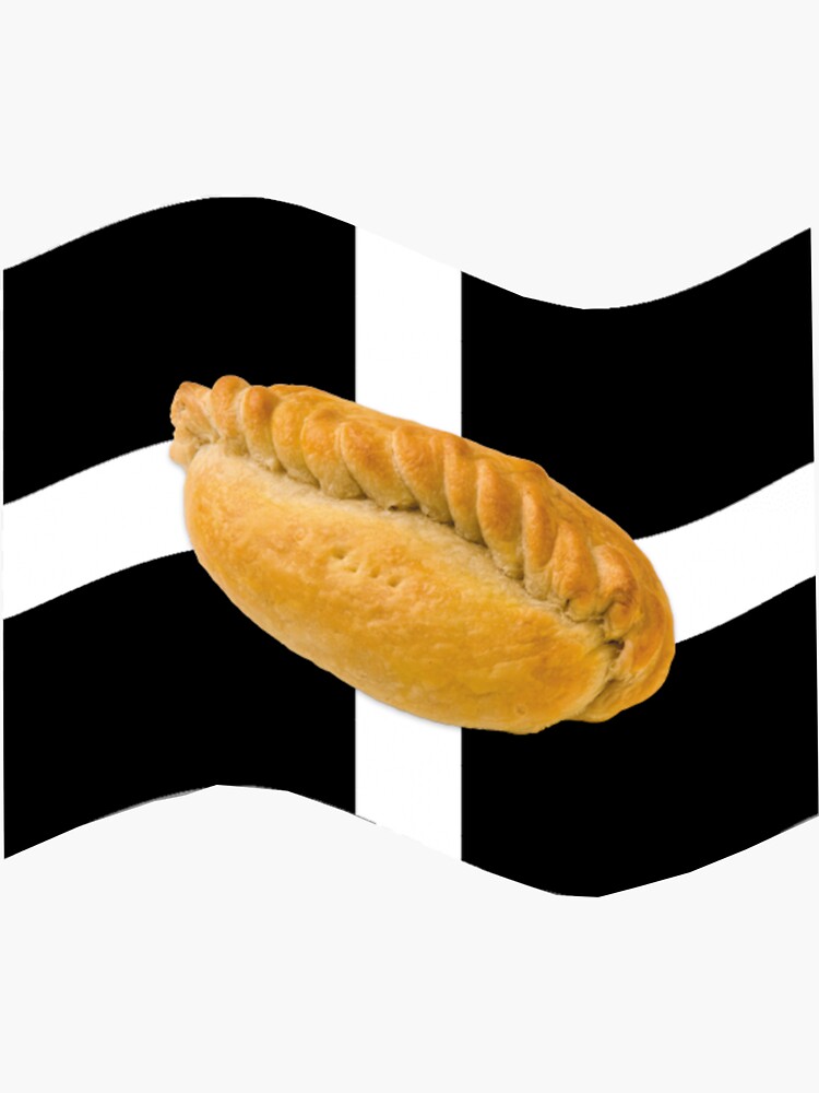 "Cornwall Pasty - Kernow Saint Piran's Cornish Flag T-Shirt, Poster ...