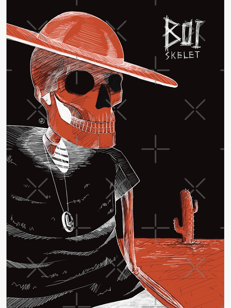 "Skeleton Boi" Sticker for Sale by Sikkpen | Redbubble