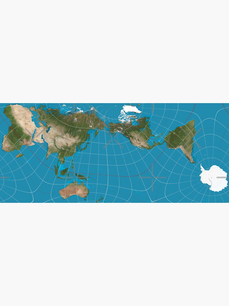 "Authagraph World Map" Sticker for Sale by GiftsUniverse | Redbubble