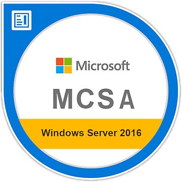"Microsoft MCSA windows server 2016 certificate certifications sticker ...