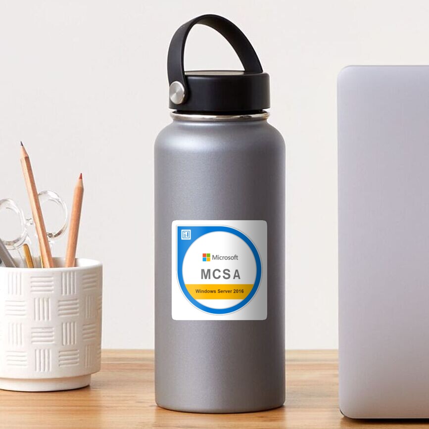 "Microsoft MCSA windows server 2016 certificate certifications sticker ...