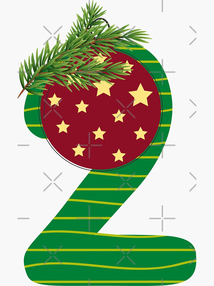 "Christmas Number 2. Advent Calendar Number" Sticker for Sale by ...