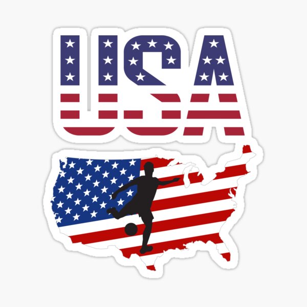 "USA national soccer team" Sticker for Sale by R2Dsign | Redbubble