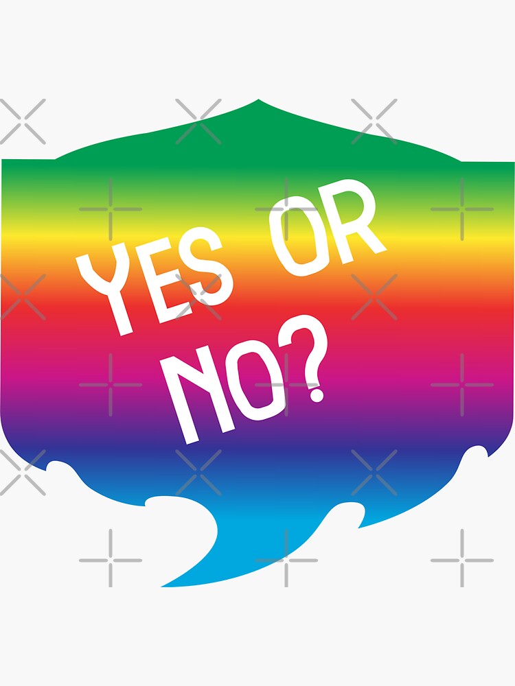 "Yes or No, Funny Cool Best color art" Sticker for Sale by ...